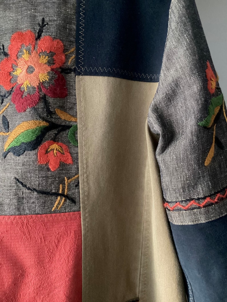 Patchwork Wearable Art Womens Jacket Sustainably Made From Upcycled ...