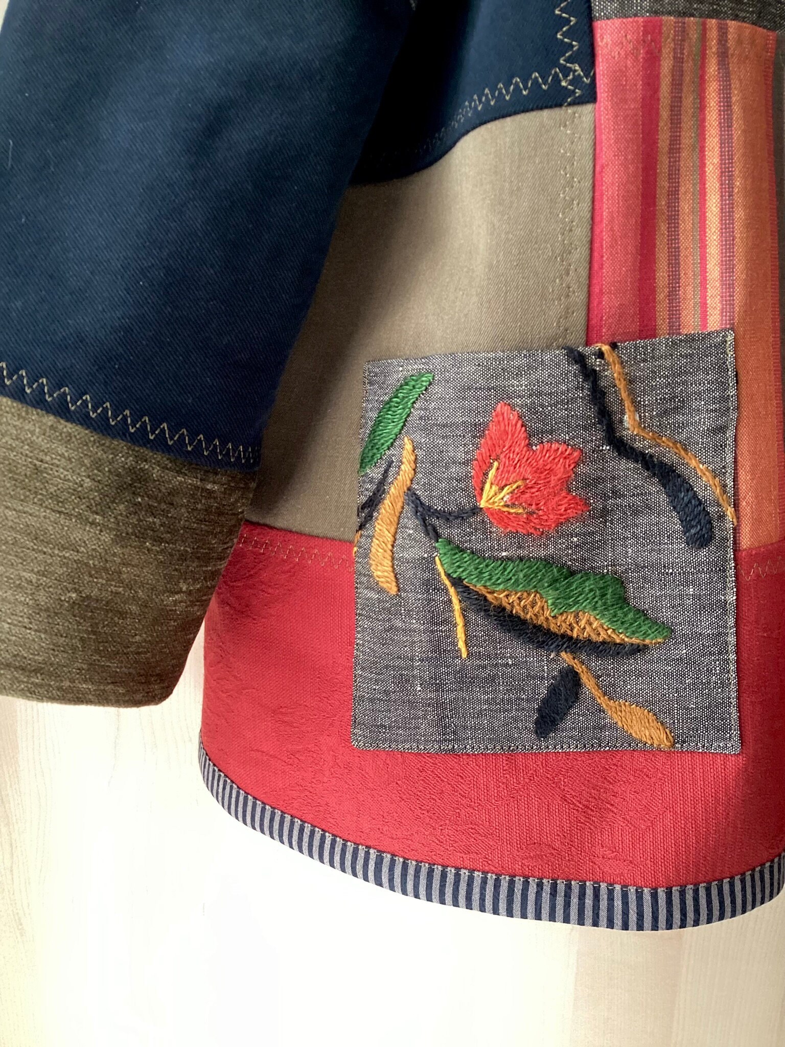 Patchwork Wearable Art Womens Jacket Sustainably Made From Upcycled ...