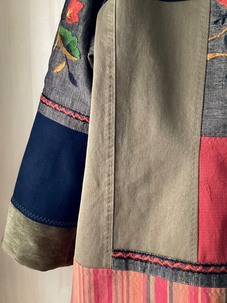 Patchwork Wearable Art Womens Jacket Sustainably Made From Upcycled ...