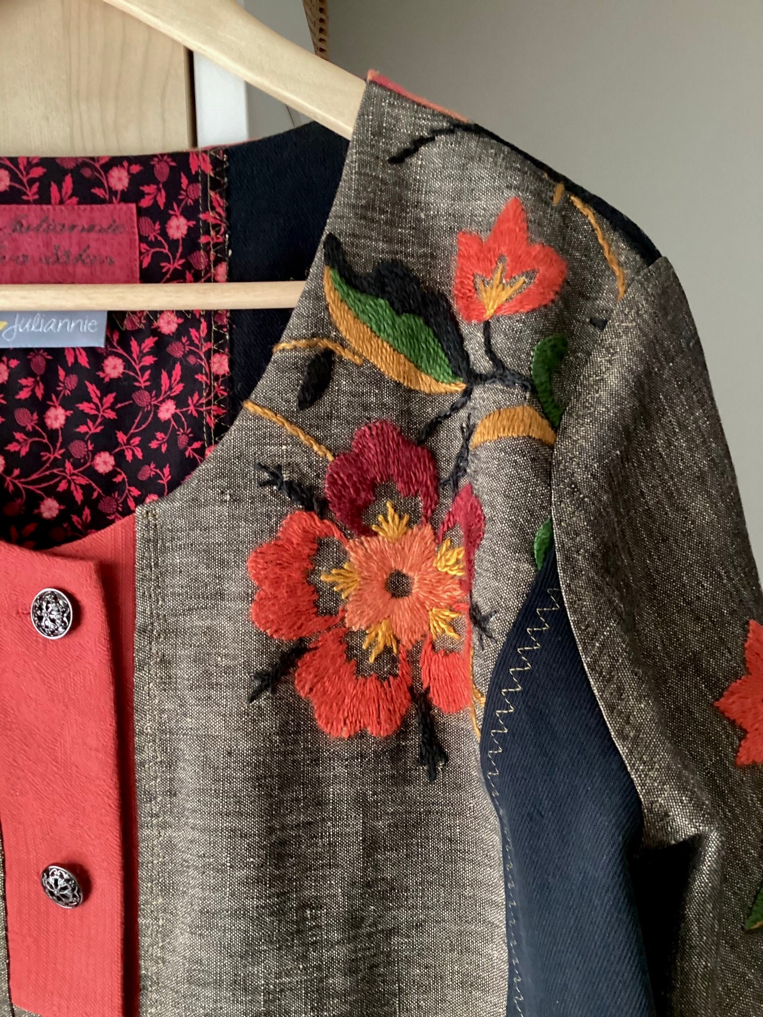 Patchwork Wearable Art Womens Jacket Sustainably Made From Upcycled ...