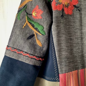 Patchwork Wearable Art Womens Jacket Sustainably Made From Upcycled ...