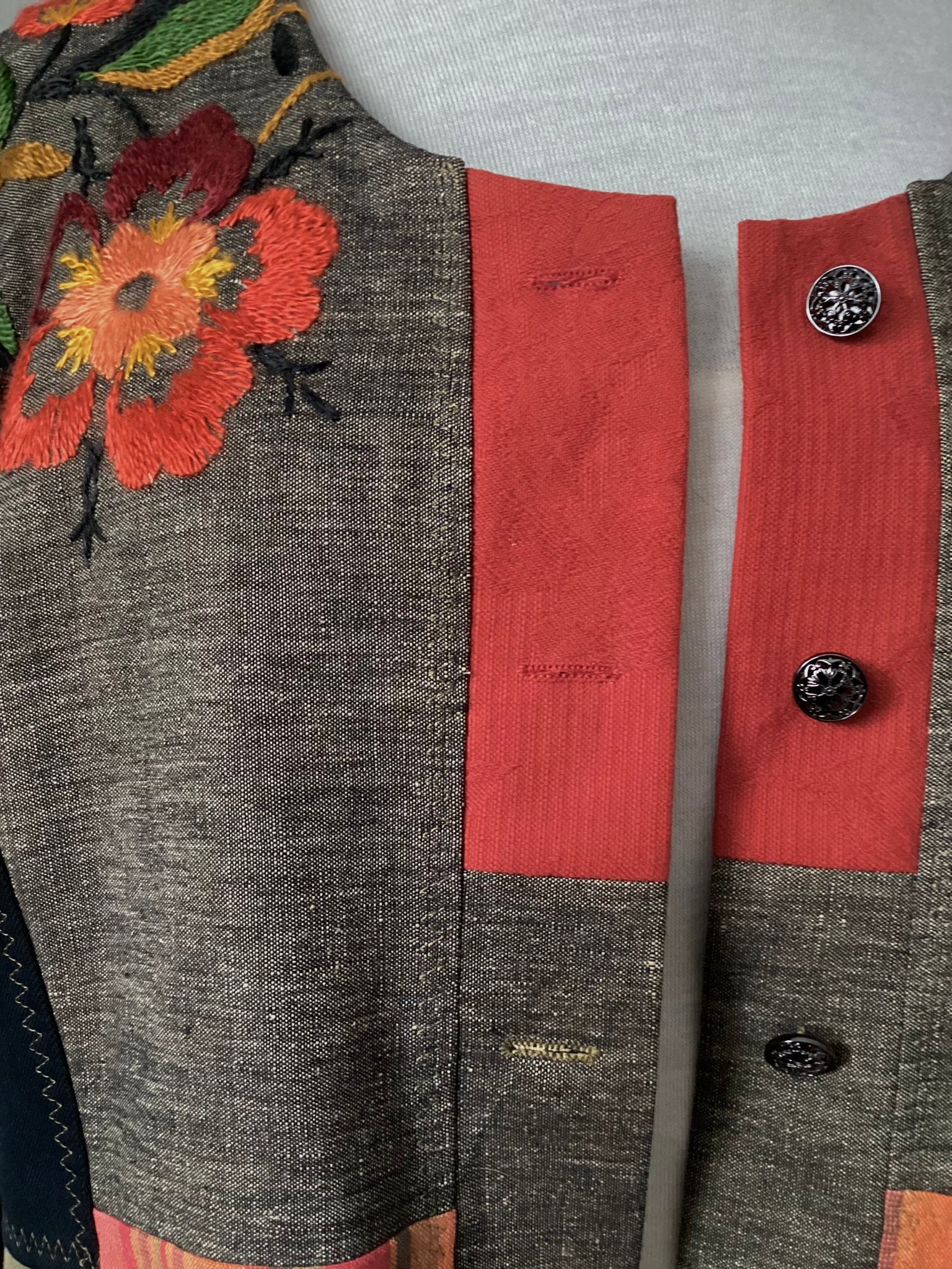 Patchwork Wearable Art Womens Jacket Sustainably Made From Upcycled ...