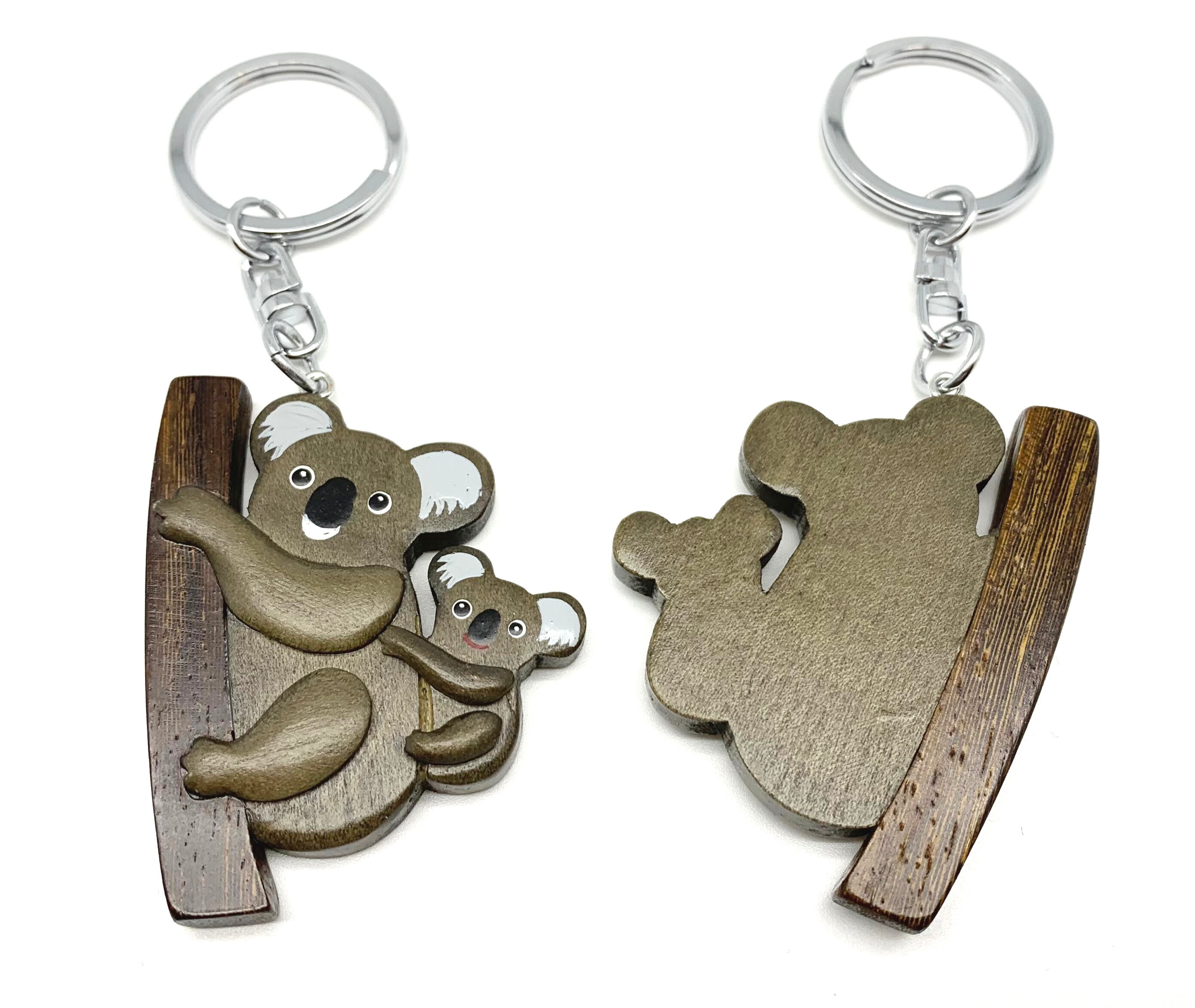 Koala Keychain eco-friendlyand Koala Magnet Animal Keyrings | Etsy