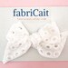 White Bow. Eyelet Bow. White Hair Bow. White Hair Clip. Wedding Bow ...
