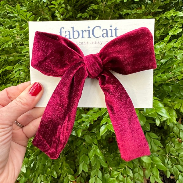 Maroon Hair Bow - Etsy
