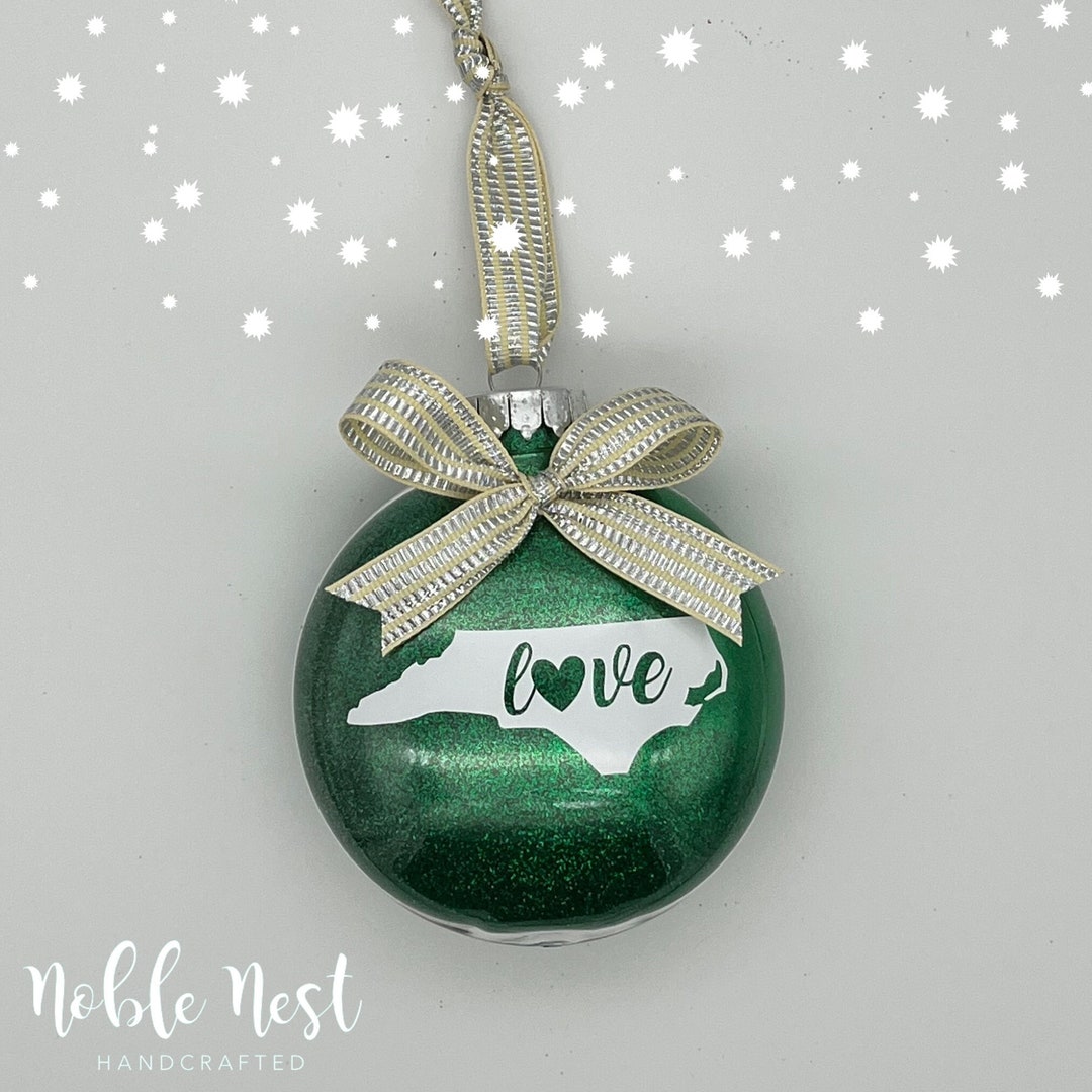 North Carolina State Love Ornament - Etsy
