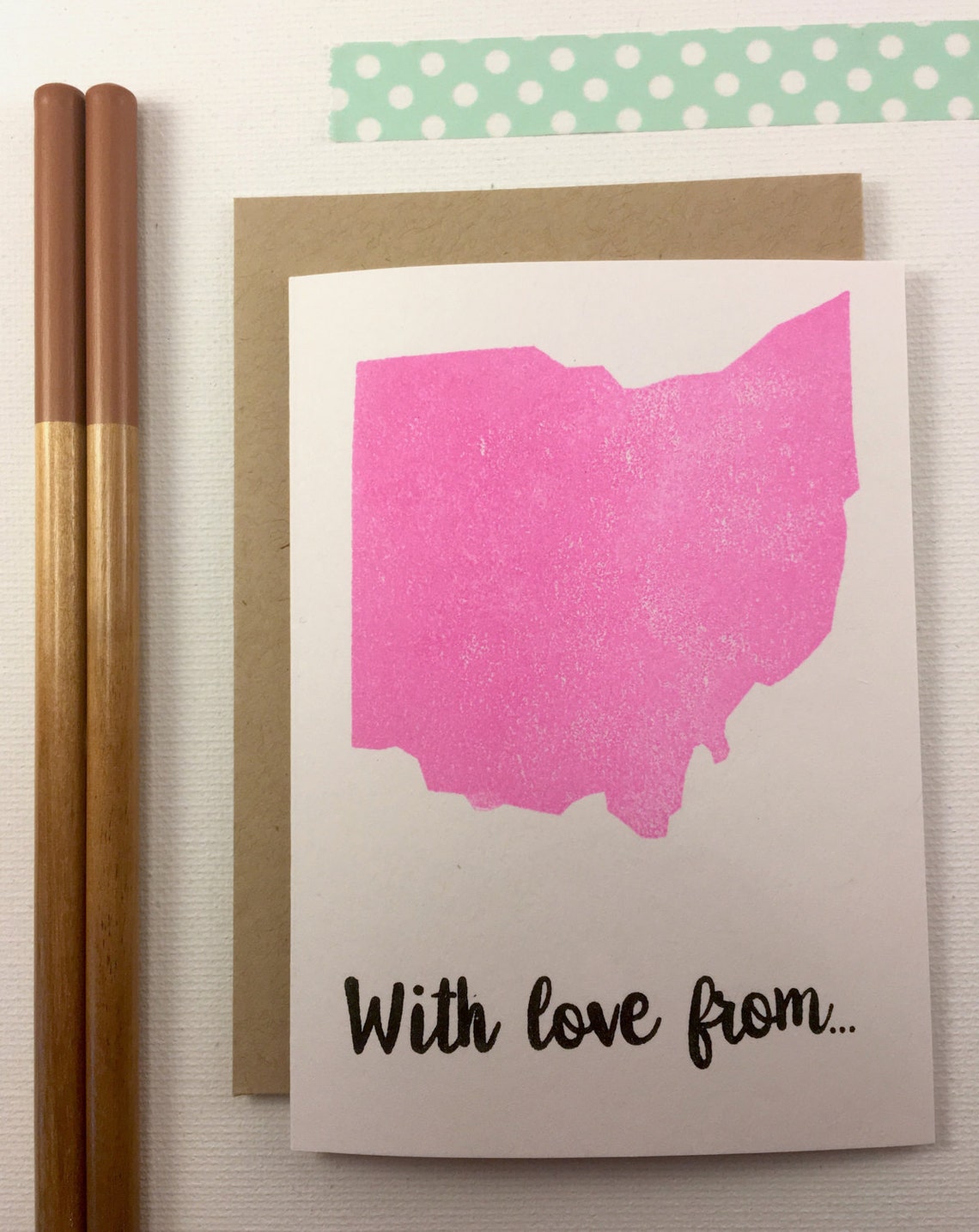 Ohio State Love Stationery Four Bar Cards Thank You Hello - Etsy