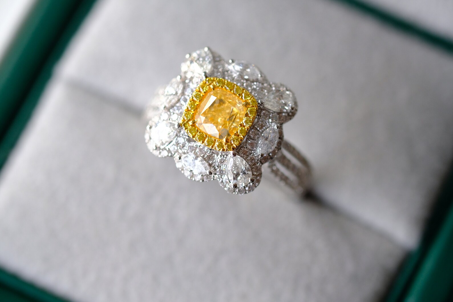 1 Carat Yellow Diamond Engagement Ring Yellow Diamond Ring | Etsy