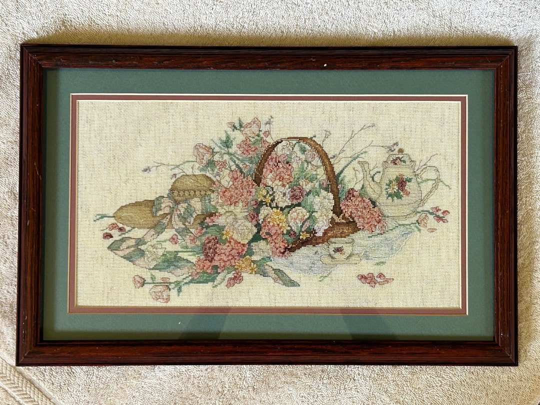 Paula Vaughan Tea, Roses and Romance Cross Stitch Picture - Etsy