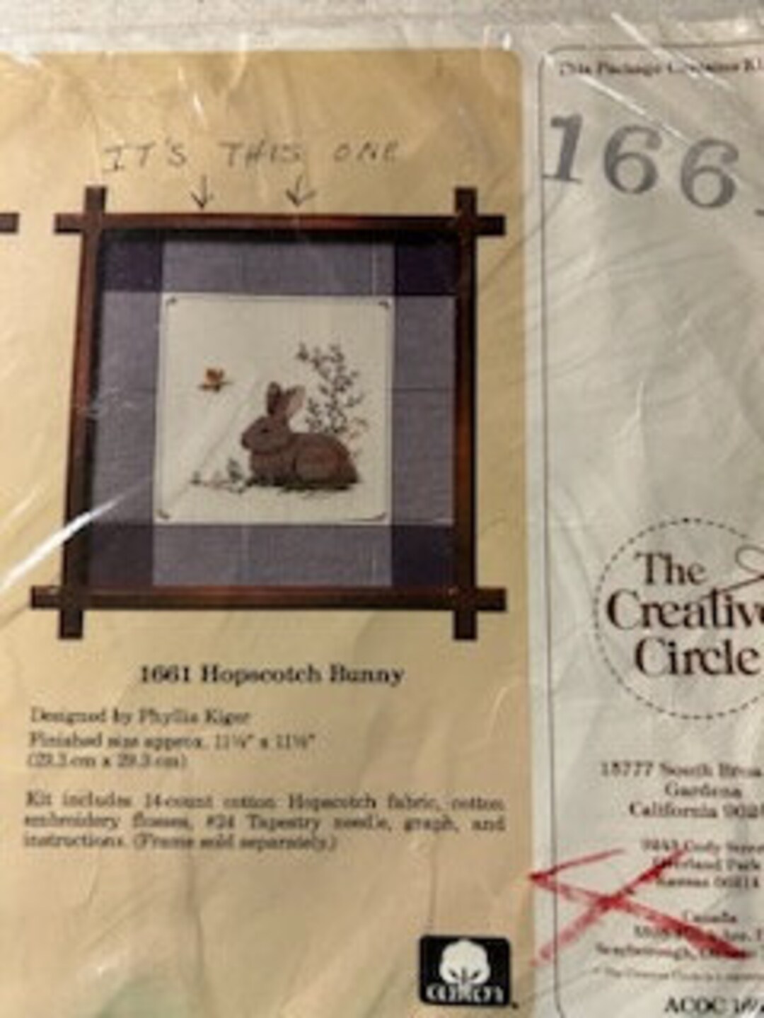 Creative Circle Hopscotch Bunny Cross Stitch Kit and #1675 Love Spoken ...