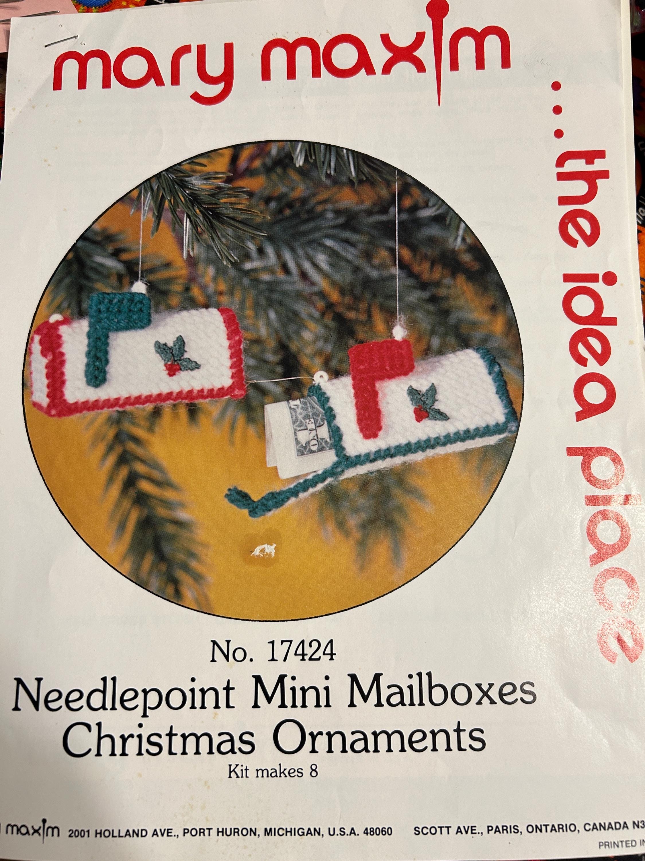 Mary Maxim Plastic Canvas Needlepoint - Gum Ball, Basket, Bird Feeder ...
