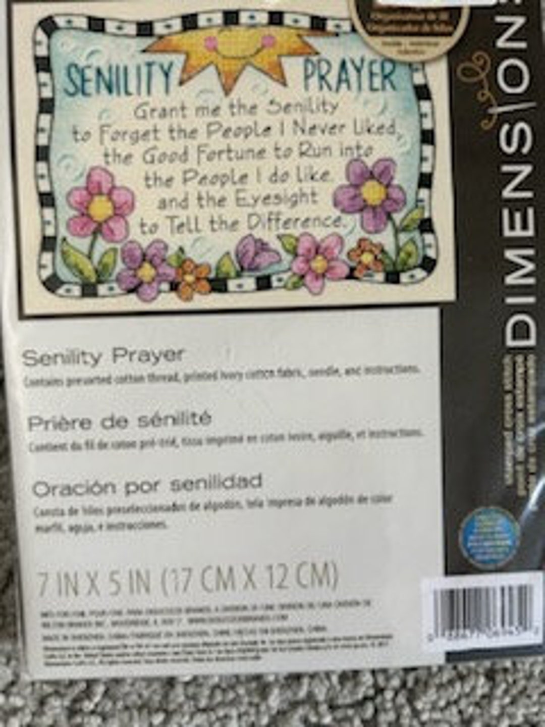 Dimensions Senility Prayer Cross Stitch Kit - Etsy