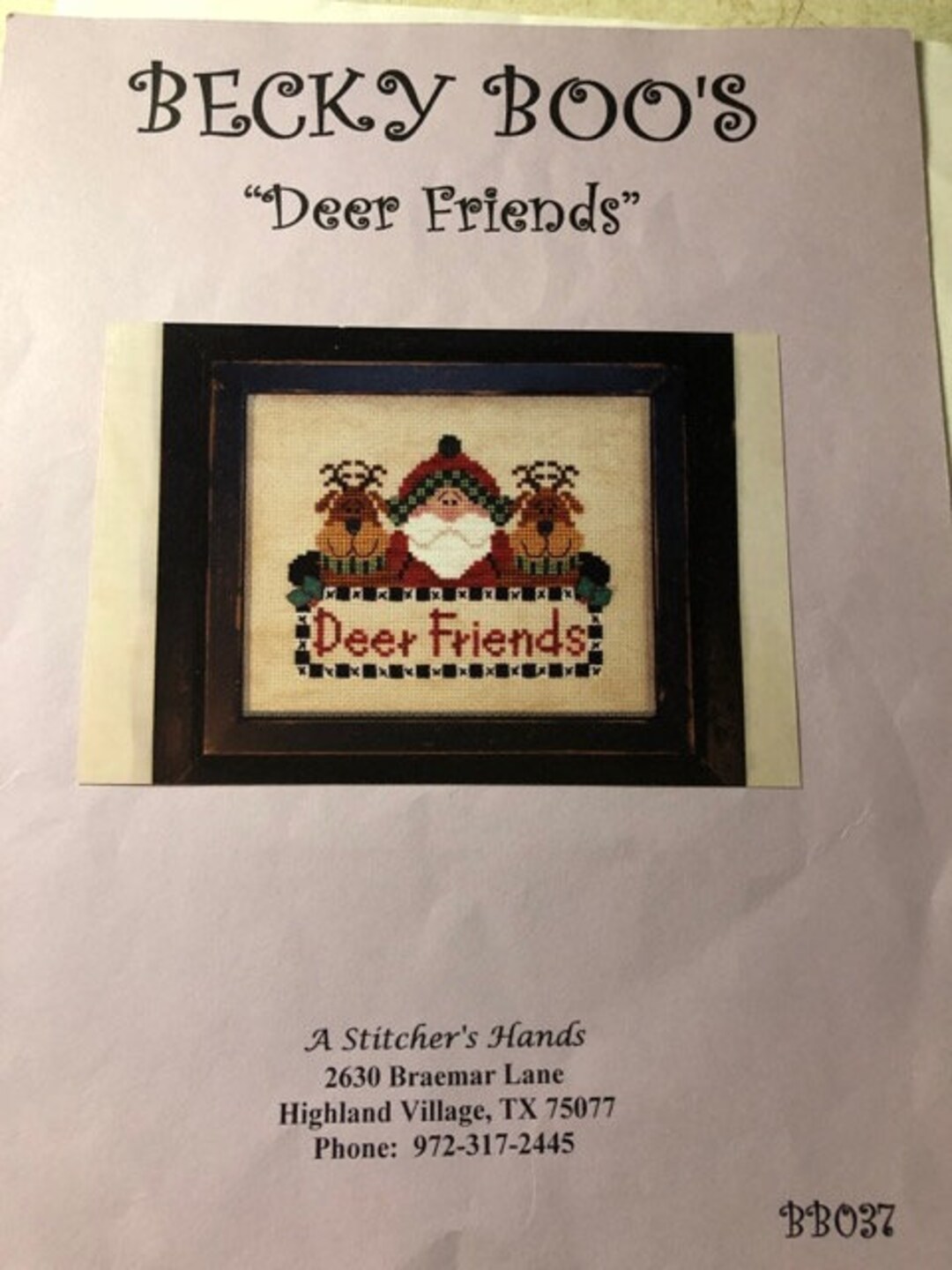 Becky Boo's Deer Friends Cross Stitch Chart - Etsy
