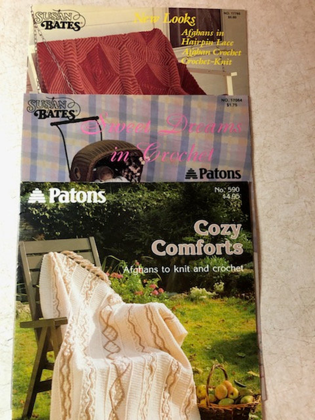 Susan Bates Paton Afghans to Knit and Crochet and Leisure Arts Knit ...