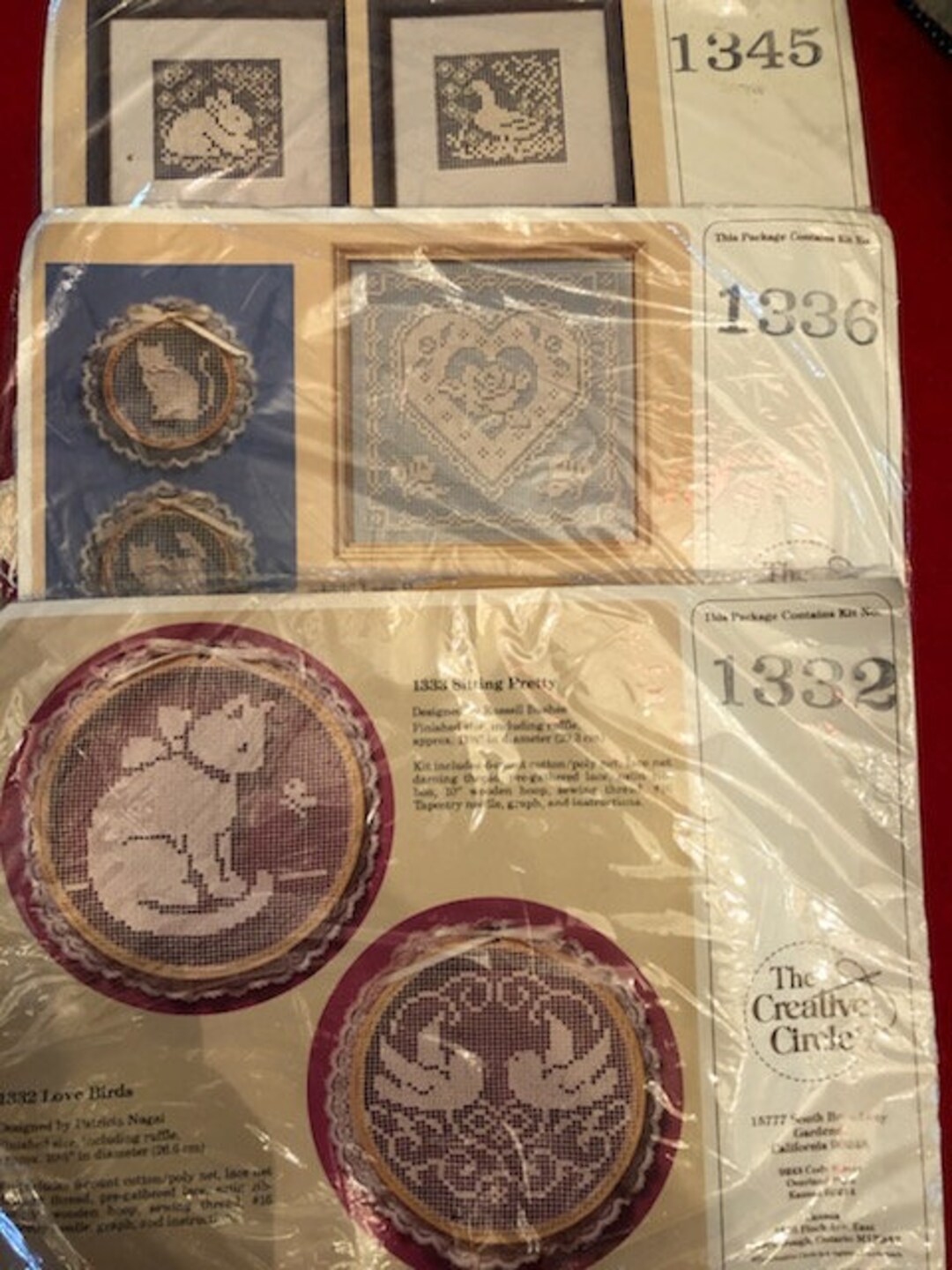 Creative Circle Lace Net Darning Kits Including Bunny & Duck, Lacy ...