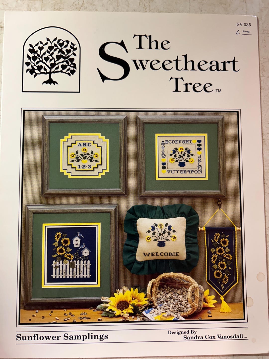 The Sweetheart Tree - Sunflower Samplings Cross Stitch Chart - Sandra ...