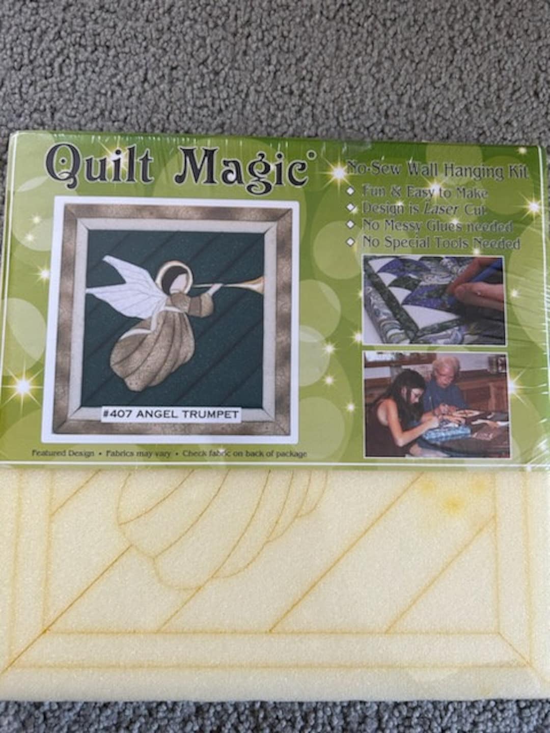 Quilt Magic No Sew Wall Hanging Kit - Angel Trumpet - Etsy
