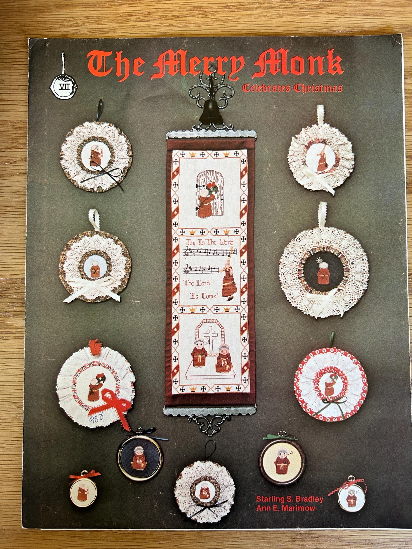 Frying Pan Cross Stitch Chart - the Merry Monk Celebrates Christmas - Etsy
