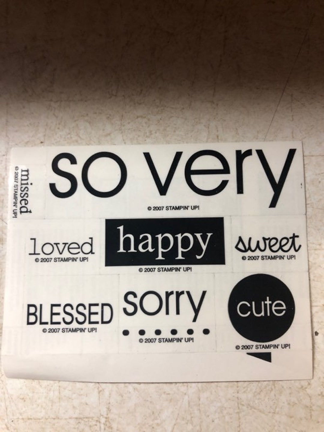 Stampin' up so Very Stamp Set - Etsy