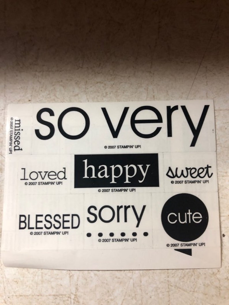 Stampin' up so Very Stamp Set - Etsy