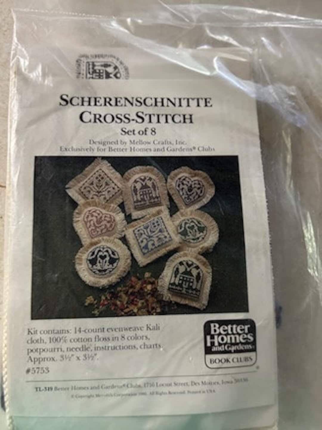 Scherenschnitte Cross Stitch Potpourri Pillow Kit From Better Homes and ...