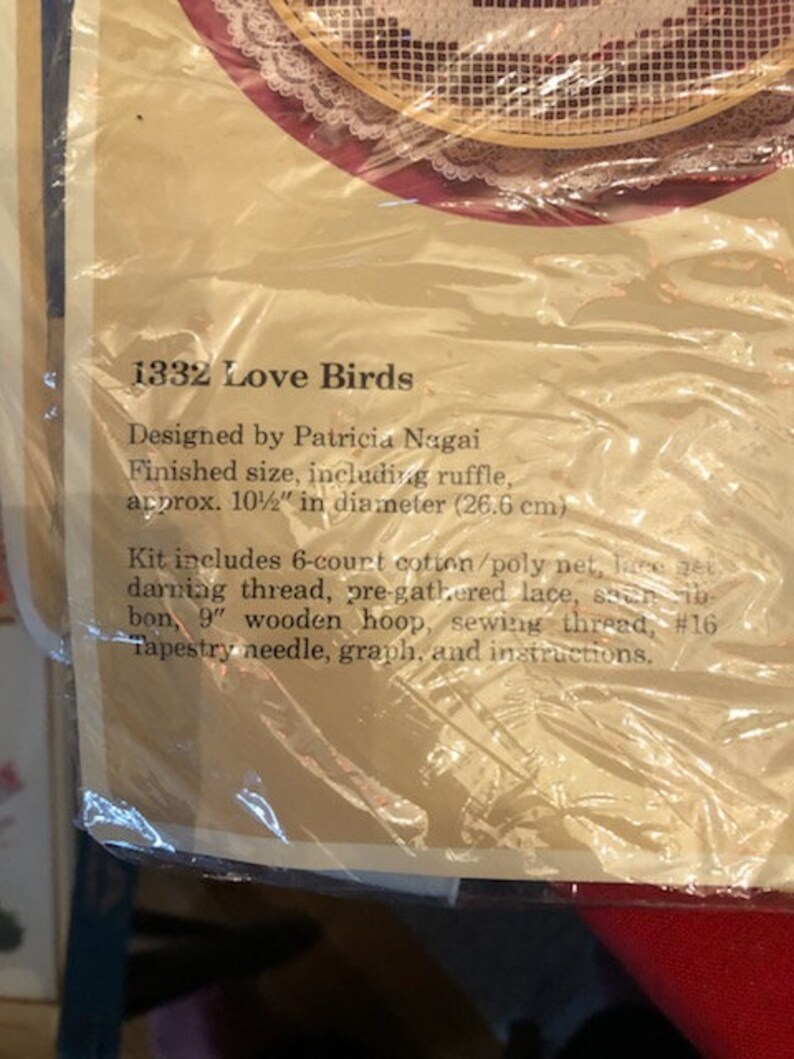 Creative Circle Lace Net Darning Kits Including Love Birds, Santa on ...