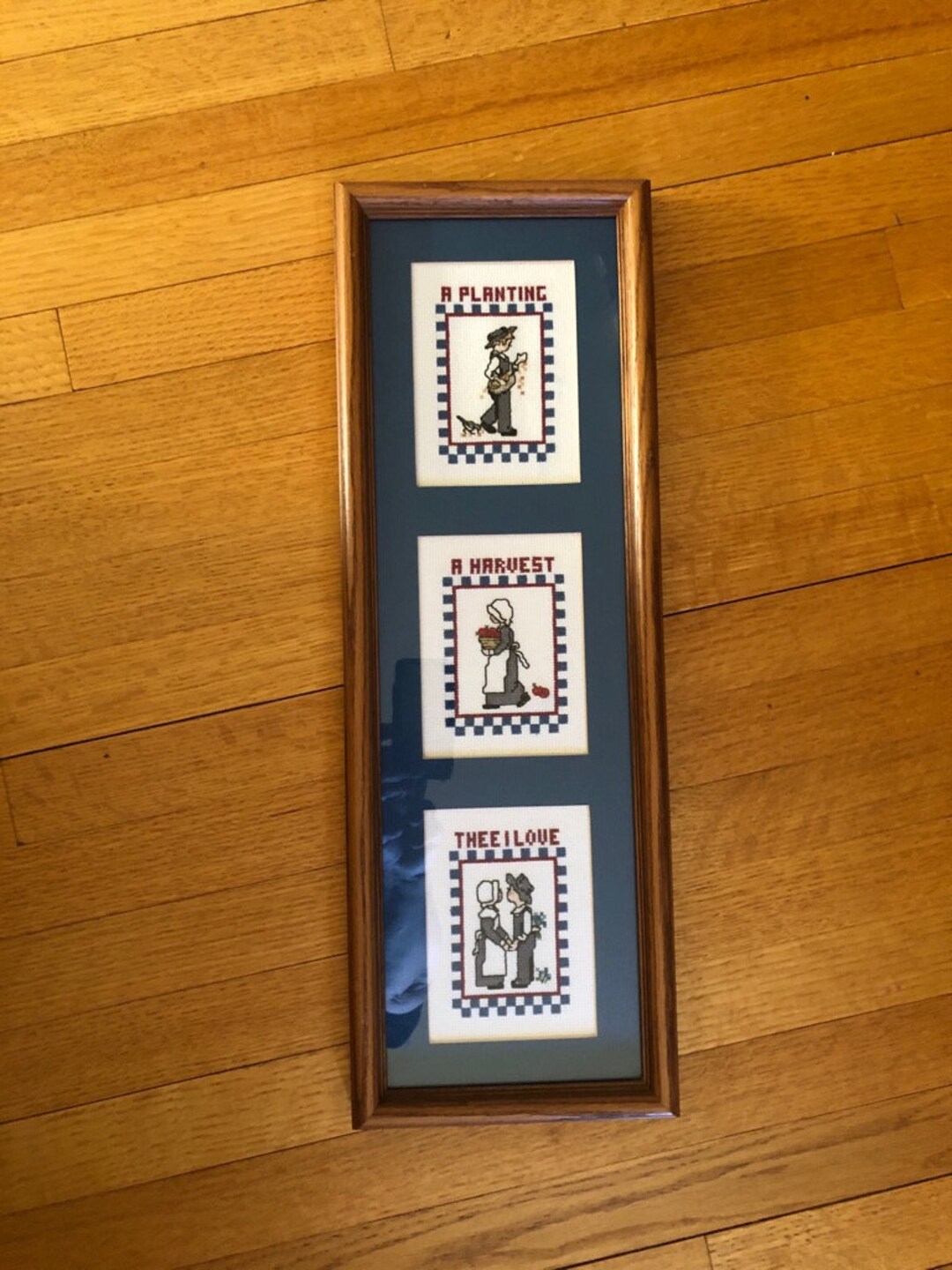 Amish Framed Cross Stitch Picture - Etsy