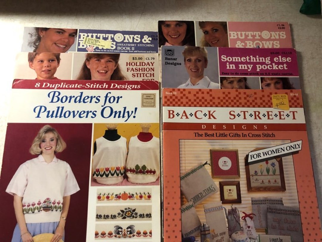 Cross Stitch Leaflets by Banar Designs Using Waste Canvas - Etsy