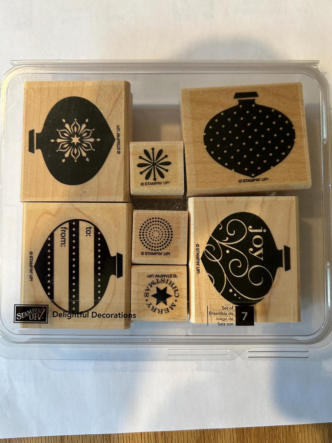 Stampin’ up Delightful Decorations Wood Block Stamp Set - Etsy