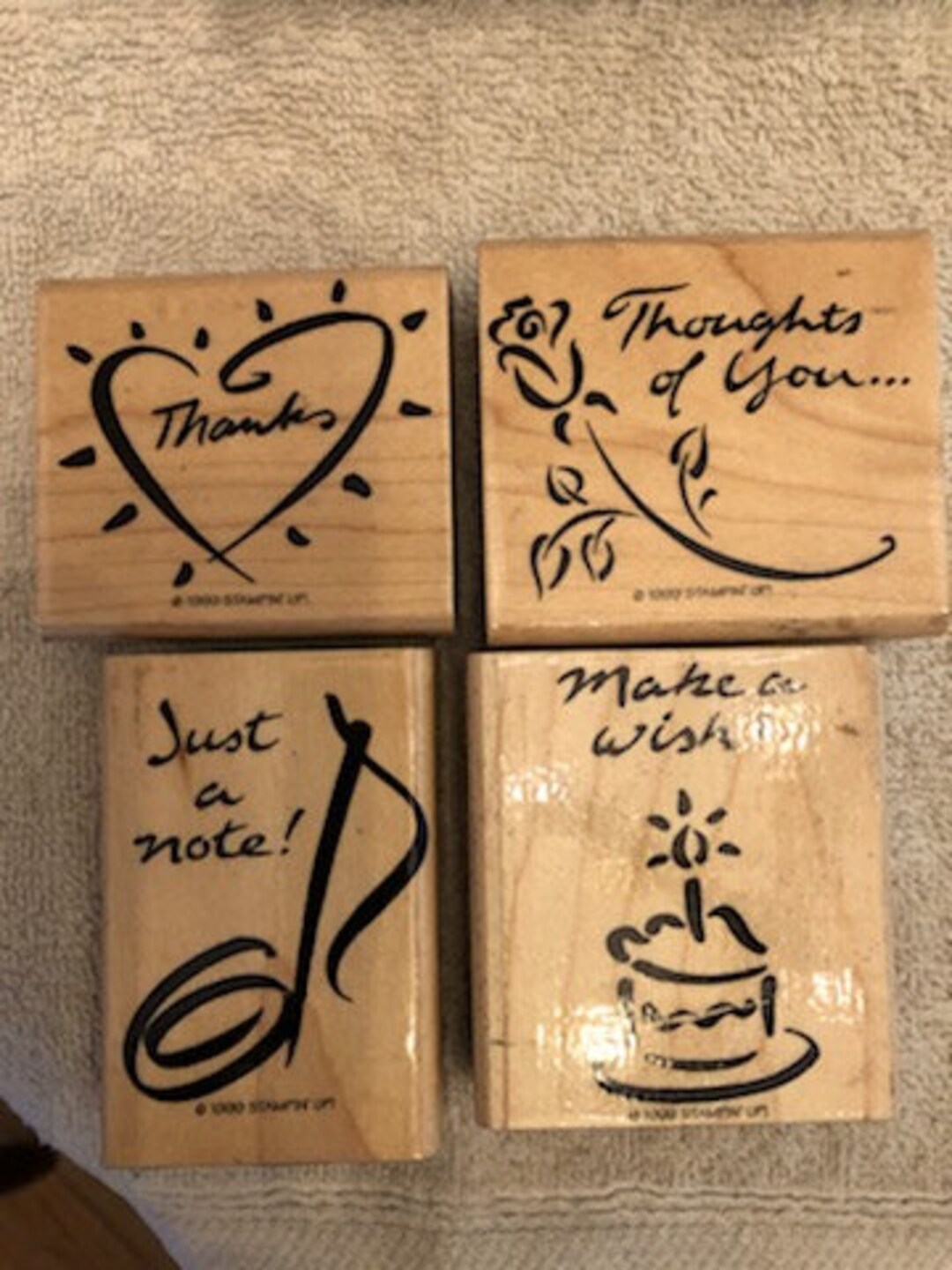 Stampin' up Wood Block Word Stamp Sets - Etsy