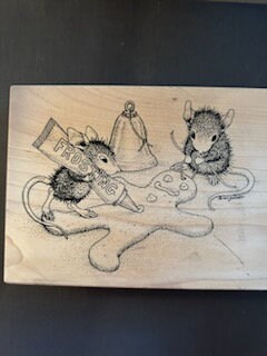 House Mouse Wood Block Rubber Stamps - Etsy