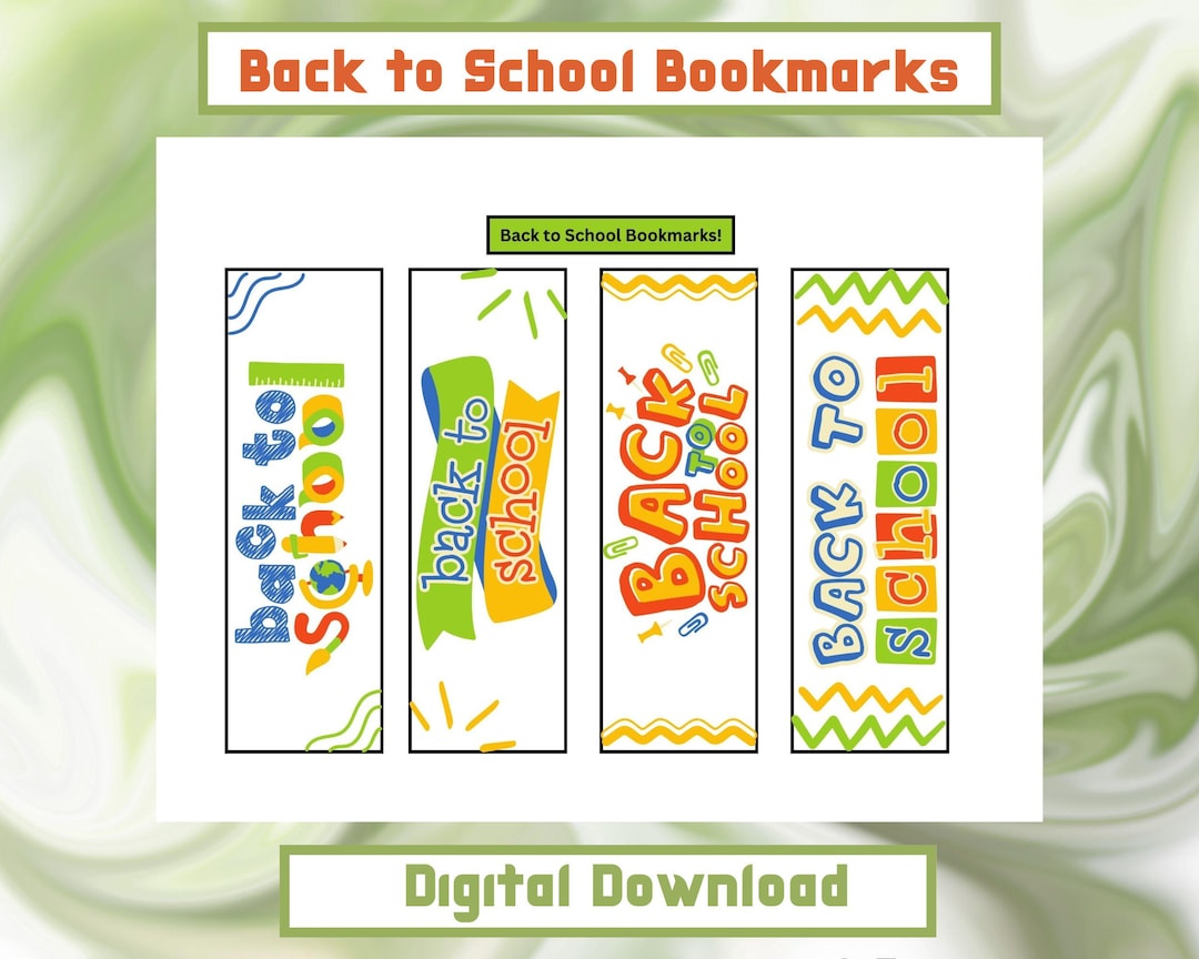 Back to School Bookmarks Great for Teachers, Parents, and Students! - Etsy