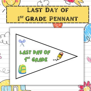 First & Last Day of First Grade Sign - Etsy