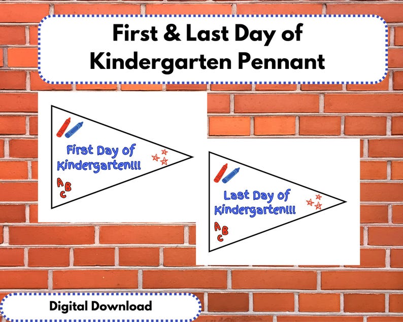 First and Last Day of Kindergarten Sign - Etsy