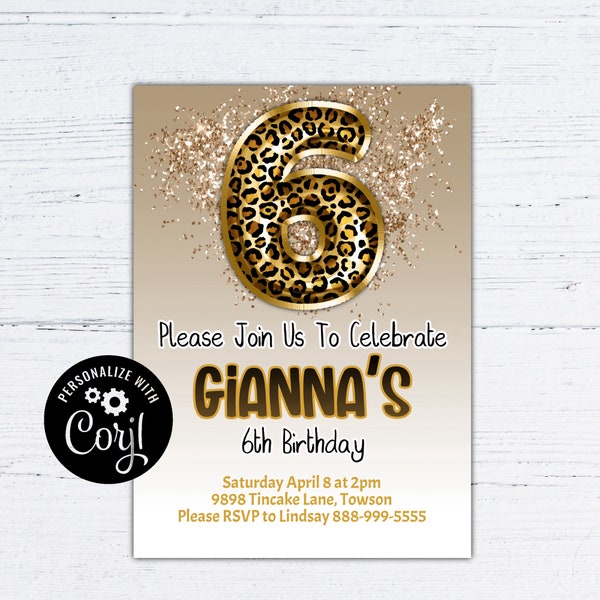 Leopard Print Invitations - Etsy