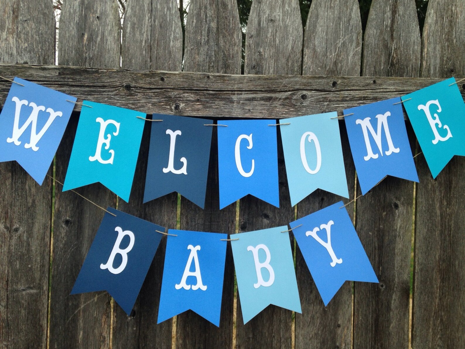 Welcome Baby Banner. Welcome Baby Sign. Baby Boy Shower - Etsy