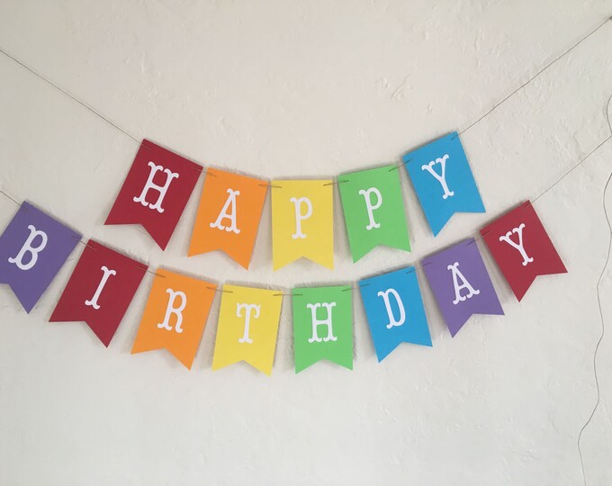 Rainbow Birthday Banner. Rainbow Birthday. Rainbow Party Decor. First ...
