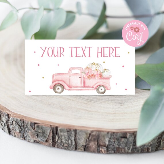 editable food label, fold over food labels, girl Fall birthday food ...