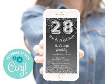 28th Birthday Invite - Etsy