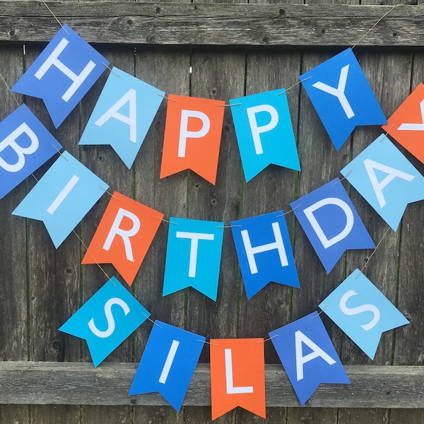 Orange Blue Birthday - Etsy