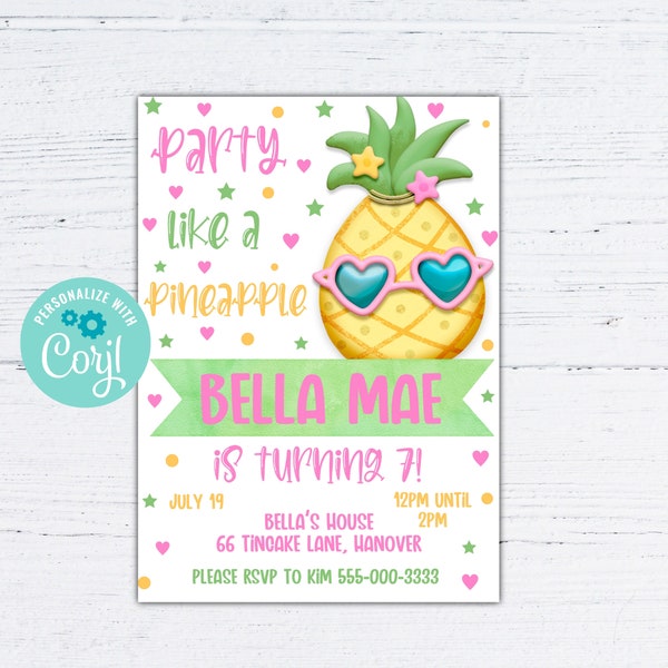 Pineapple Birthday - Etsy