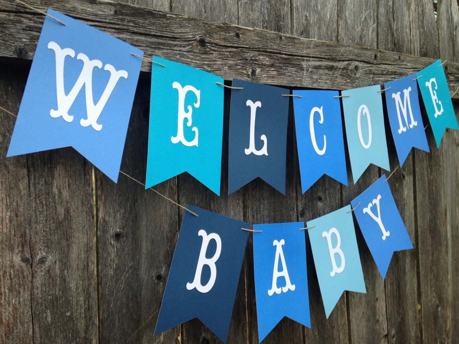 Welcome Baby Banner. Welcome Baby Sign. Baby Boy Shower - Etsy