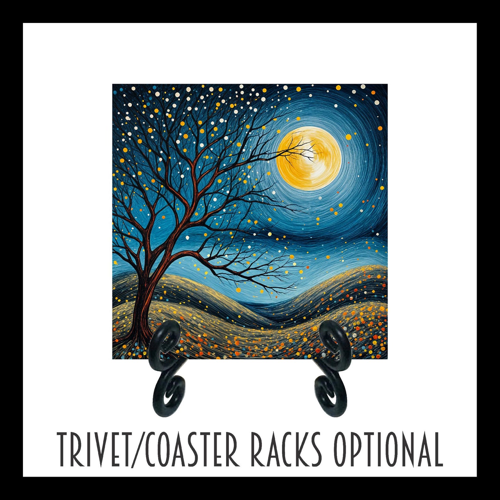 Ceramic Tile Colorful Abstract Inspired by Paul Klee Handcrafted ...