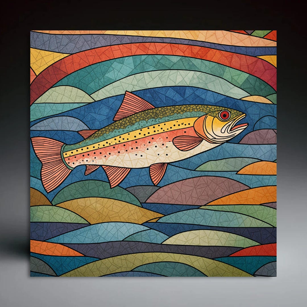 Ceramic Tile Coasters Colorful Abstract Inspired by Paul Klee ...