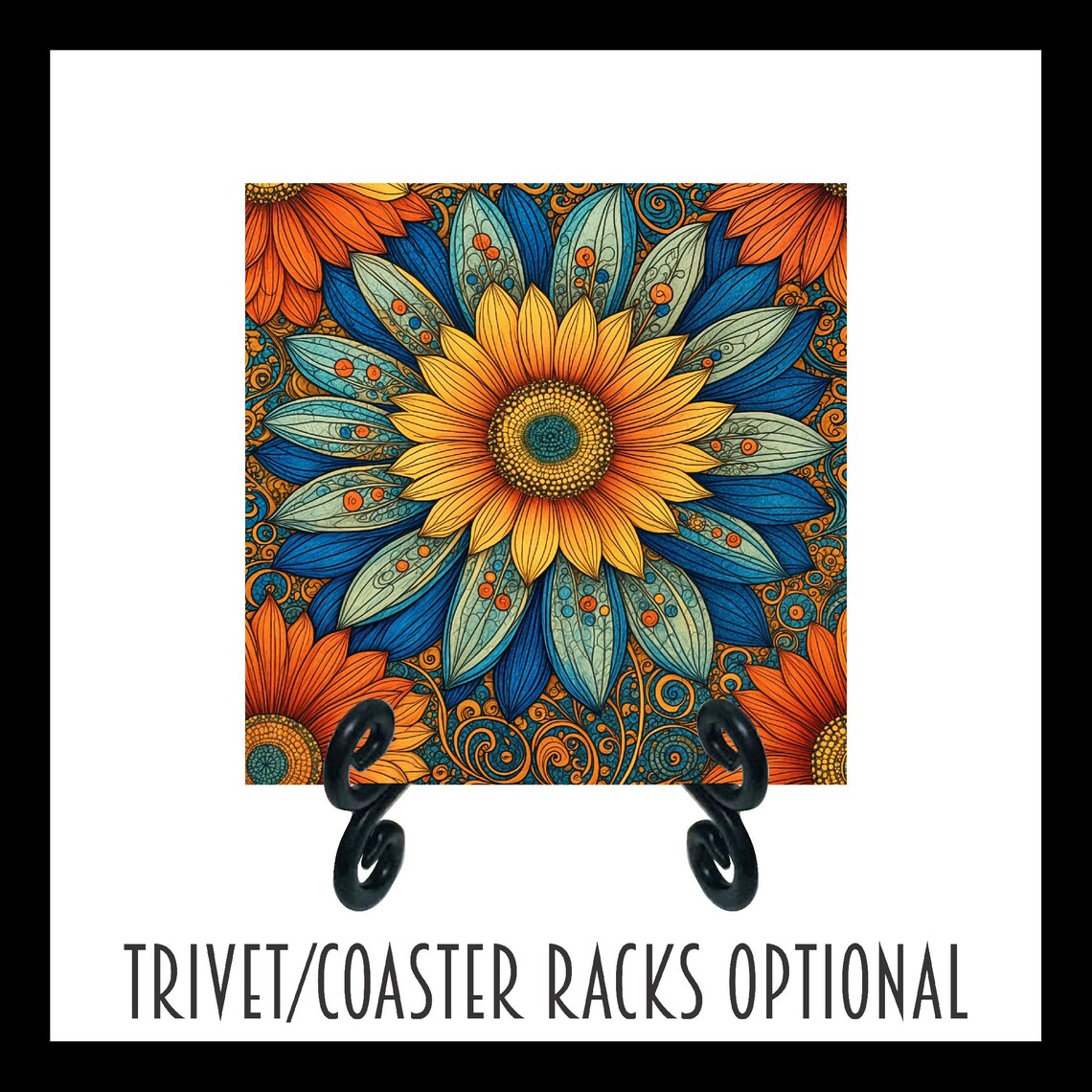 Ceramic Tile Coasters Colorful Abstract Inspired by Paul Klee ...