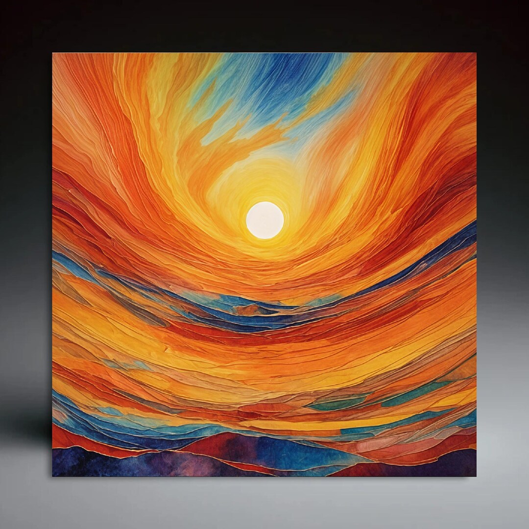 Abstract Art | Sun Art | Ceramic Tile | Colorful Tile | Handcrafted ...