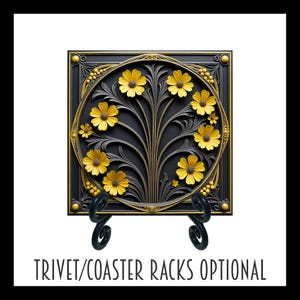 Ceramic Tile Colorful Art Nouveau Tile Wedding L Birthday L Holiday ...