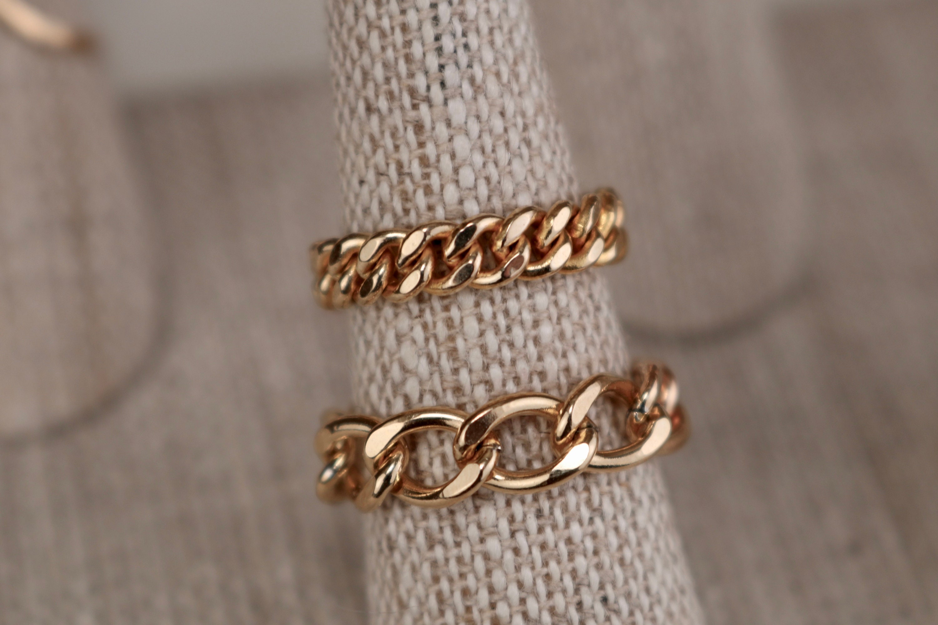 BLAIRE RING . Chain Ring . Stack Ring . Thumb Ring . Curb Link | Etsy