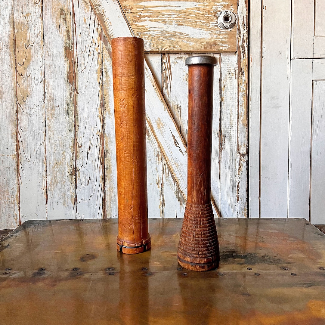 Antique Wooden Spool Bobbin Lot of 2, Primitive Sewing Spool - Etsy