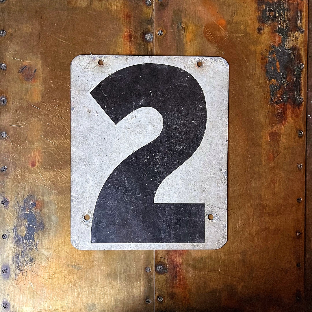 Vintage Metal Number 2 Sign, Football Downs Indicator Sign - Etsy